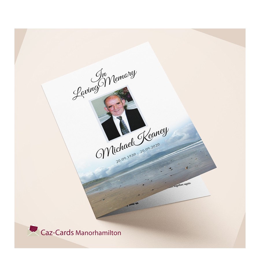 Ceremony Misalette Funeral Mass Booklet Beach Sea Caz Cards Leitrim